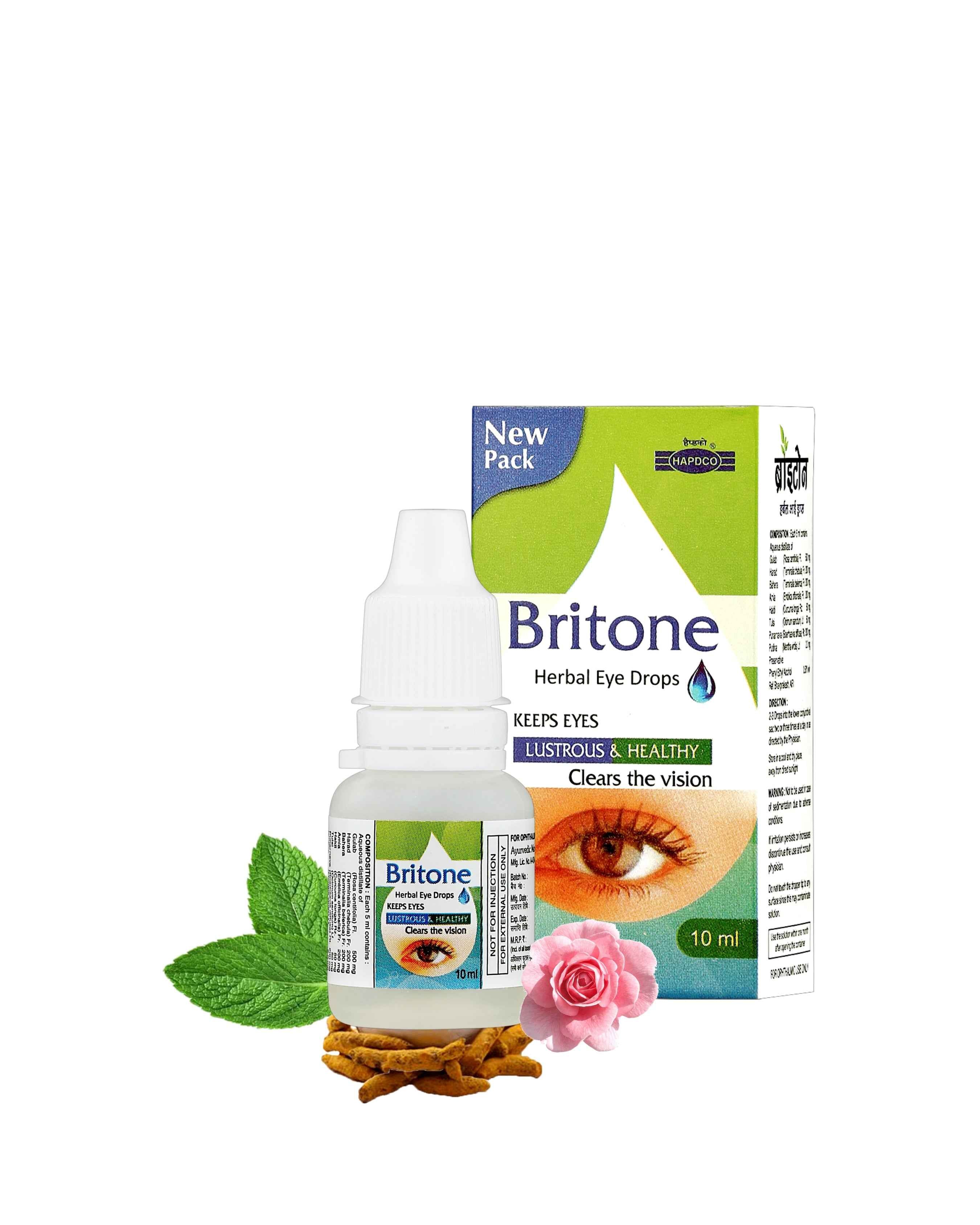 BRITONE EYE DROPS Herbal Eye Care for Clear & Refreshing Vision ...
